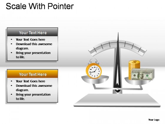 Scale With Pointer PowerPoint Presentation Slides